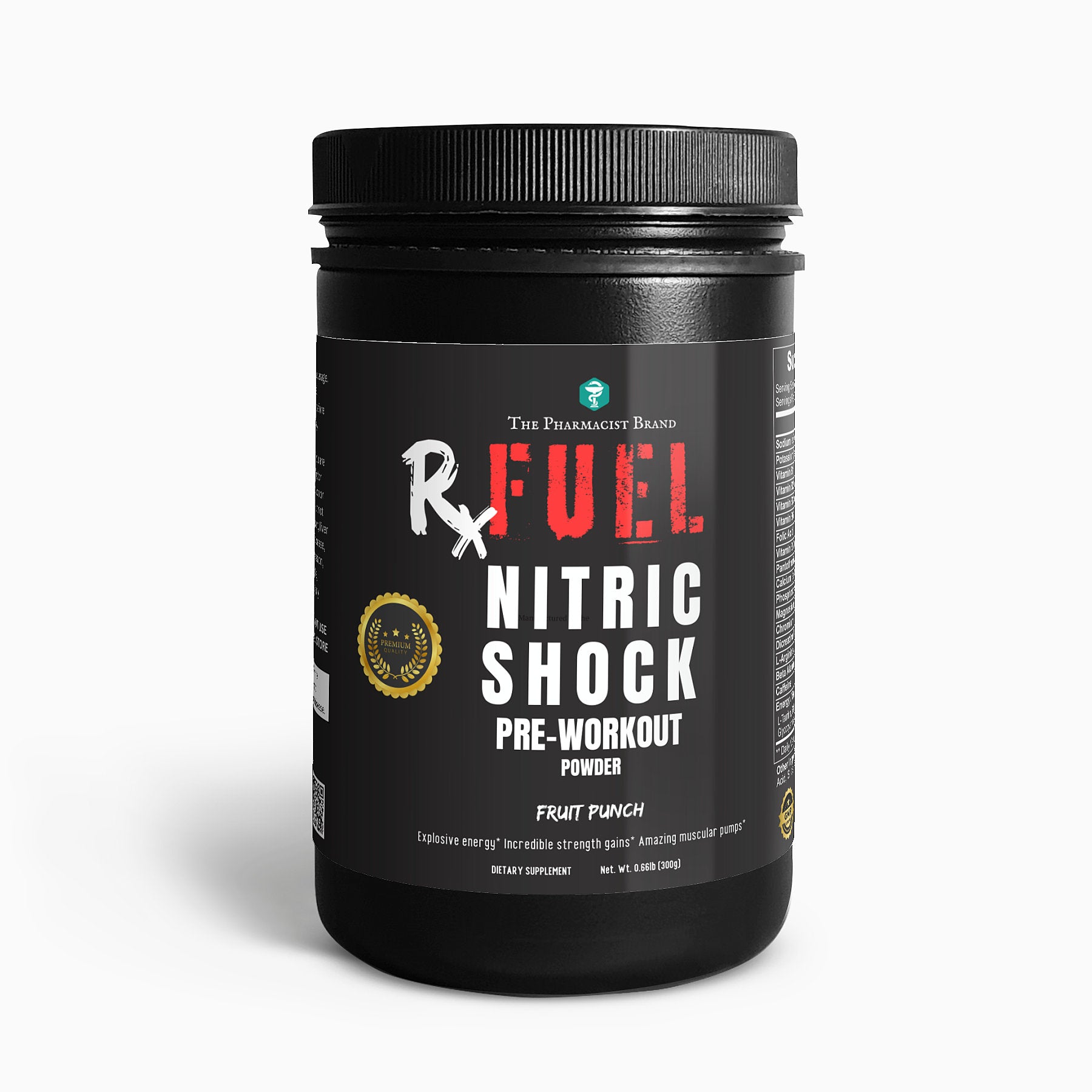 Nitric Shock Pre-Workout Powder (Fruit Punch) – The Pharmacist Brand